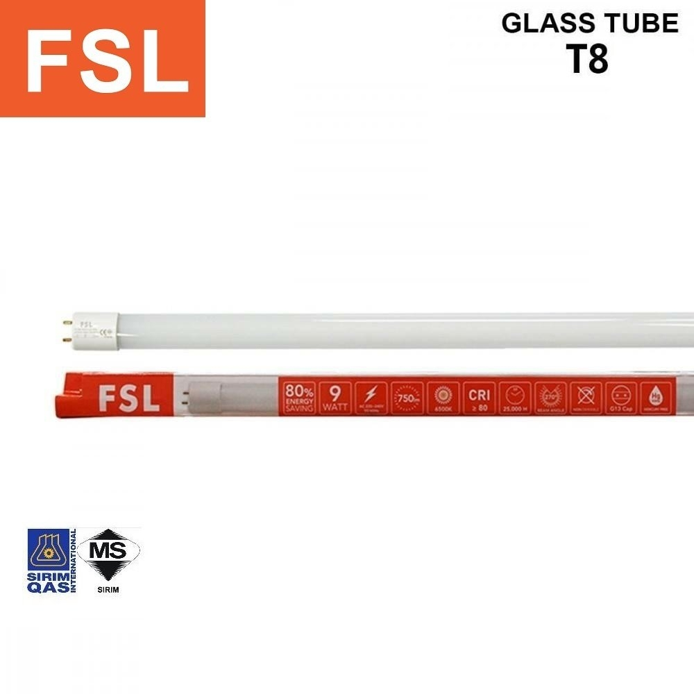 FSL T8 LED Tube 3 feet 4 feet 18W 12W Daylight Warmwhite 6500K 3000K | Shopee Malaysia