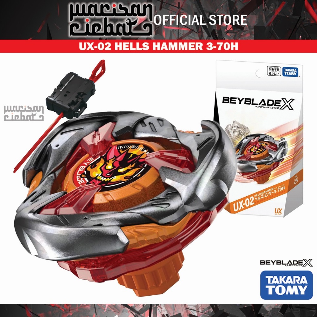 Takara Tomy Beyblade X UX-02 Starter Hells Hammer 3-70H | Shopee Malaysia