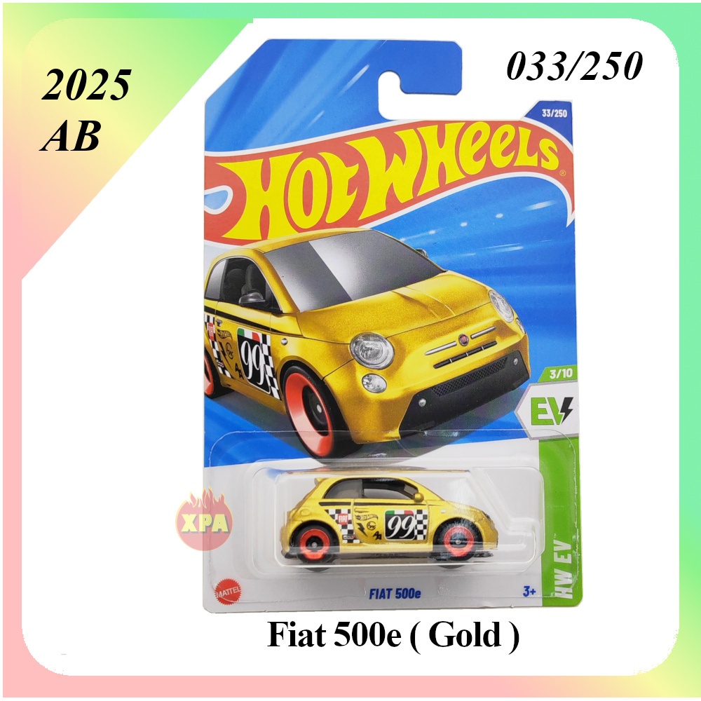Hot Wheels EU Italy Fiat Diecast 2025 Case B C Fiat 500e HW EV Series ...