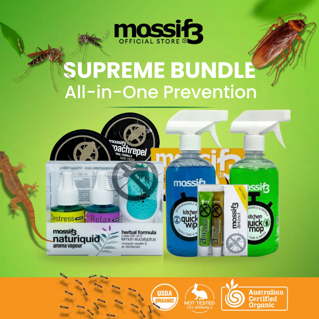 [SUPREME KIT] Mossif3 Supreme Bundle Set, Repel Ant Lizard Mosquito ...