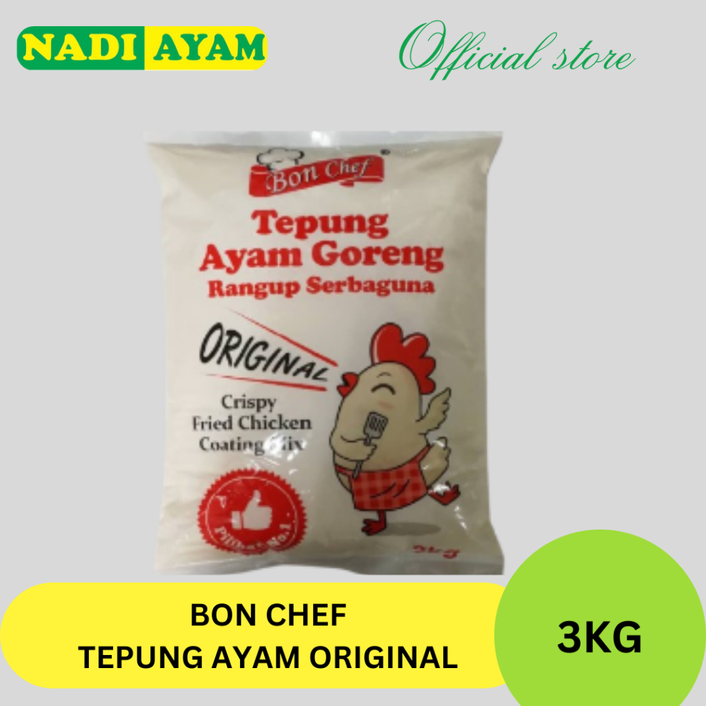 BON CHEF FRIED COATING MIX TEPUNG AYAM GORENG SPICY/ORIGINAL 3KG ...