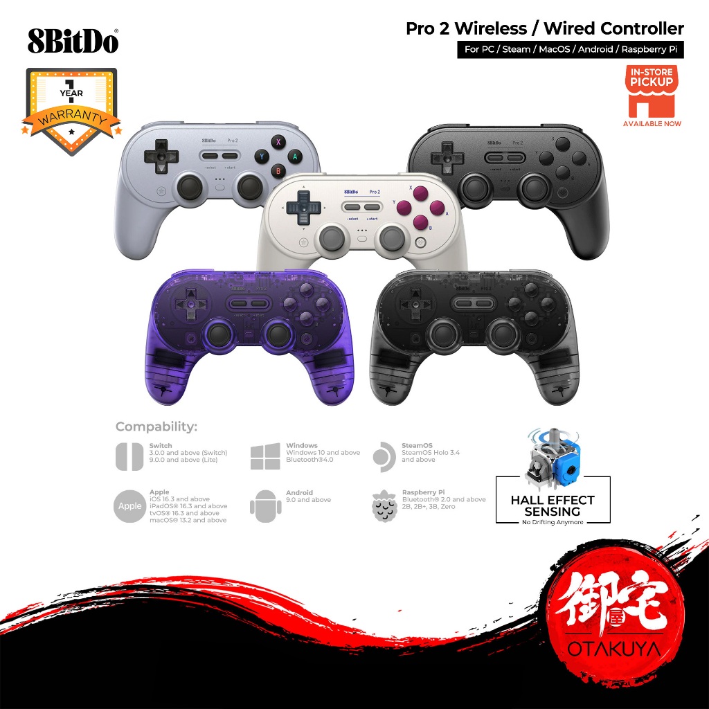 8BitDo Nintendo Switch Pro 2 Wireless / Wired Controller for PC / Steam ...
