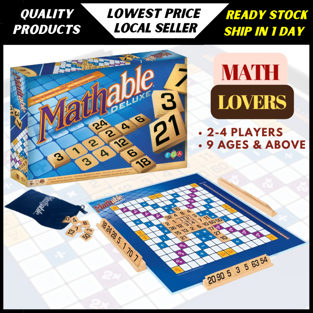 Mathable Deluxe Mathematics Puzzle Board Game Number Words Tabletop ...