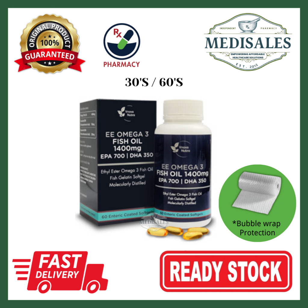 VNOVA NUTRA EE OMEGA 3 FISH OIL 1400MG (30'S | 60'S) | Shopee Malaysia