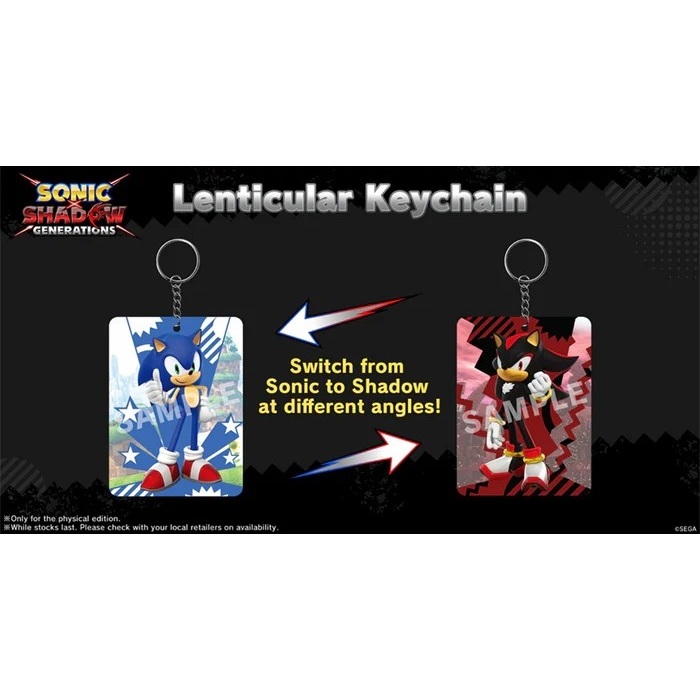 Official SEGA Sonic X Shadow Generations Limited 3D Lenticular Key ...