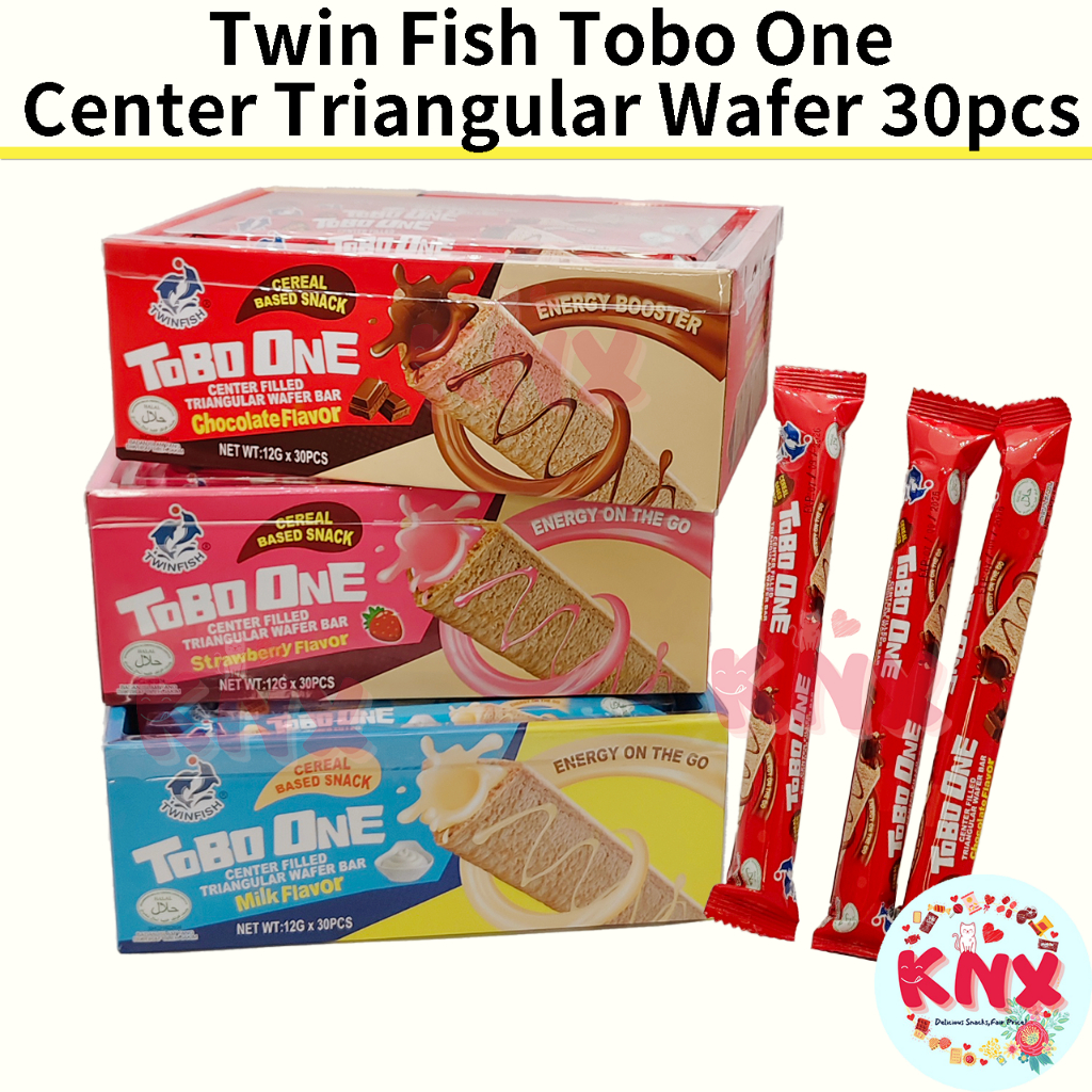 Twin Fish Tobo One Center Bar Wafer Segitiga Diisi Tengan | Tobo Filled ...
