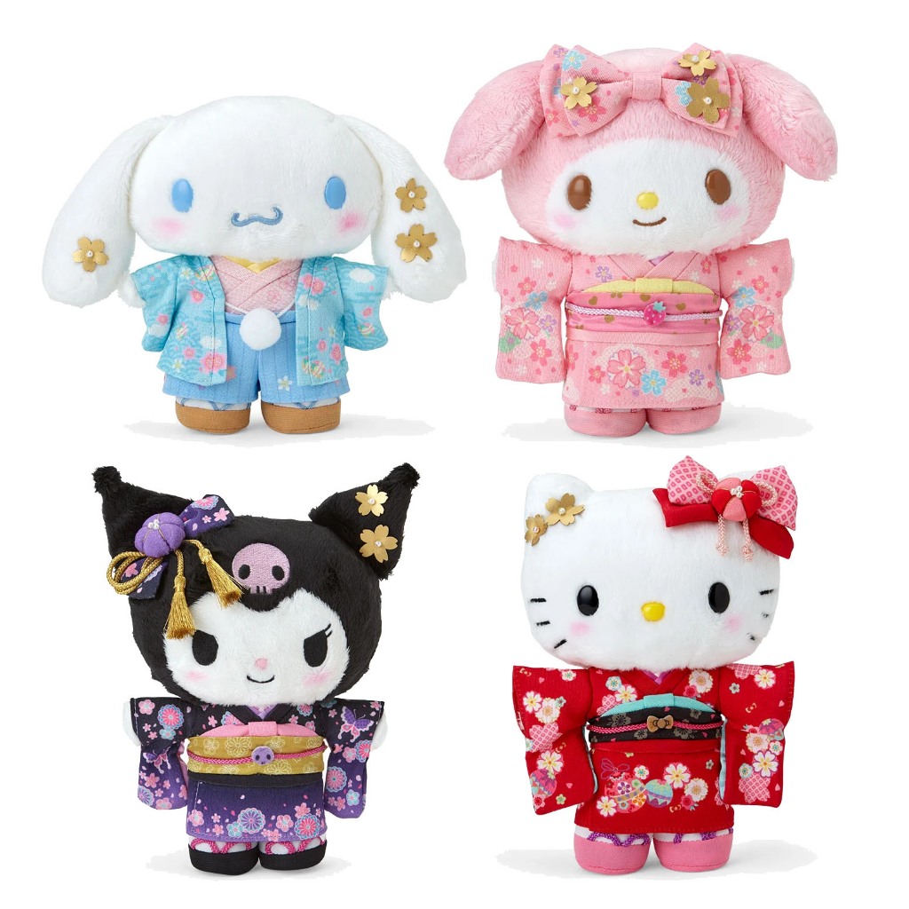 Japan Sanrio Hello Kitty / My Melody / Kuromi / Cinnamoroll Plush Doll Soft Toy (Kimono ...