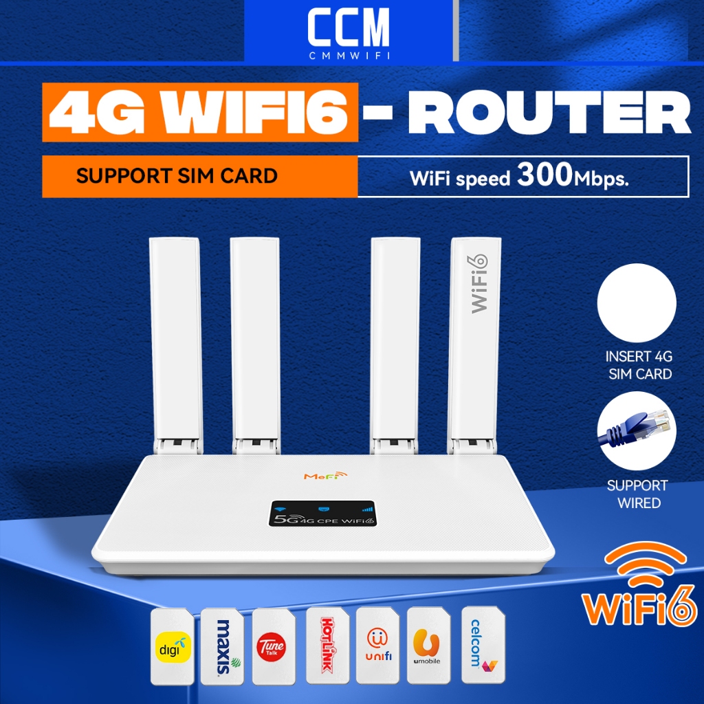 MEFI C300+ PRO Modem 4G LTE Kad SIM Router WiFi Mudah Alih Rangkaian ...