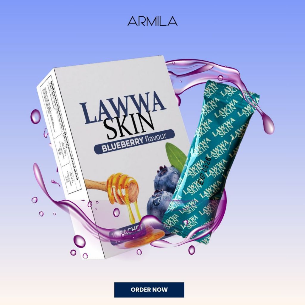 KAK ELL HQ | LAWWA SKIN BLUEBERRY | 1 BOX 10 SACHET | SKIN REPAIRING ...