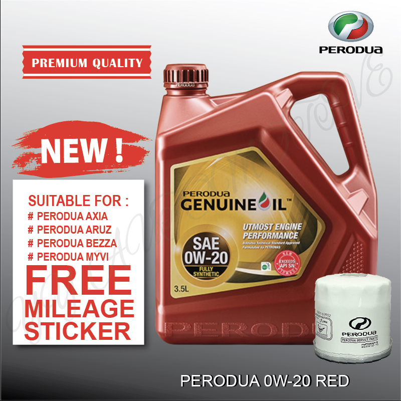 NEW ORI PERODUA FULLY 0W20 3.5L ALZA BEZZA ARUZ MYVI ATIVA AXIA VIVA ...