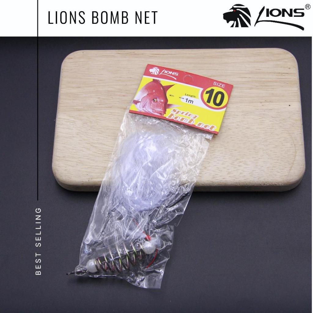 Lions Bomb Net bom net fishing SPRING BOMB jaring ketam talapia Bait ...