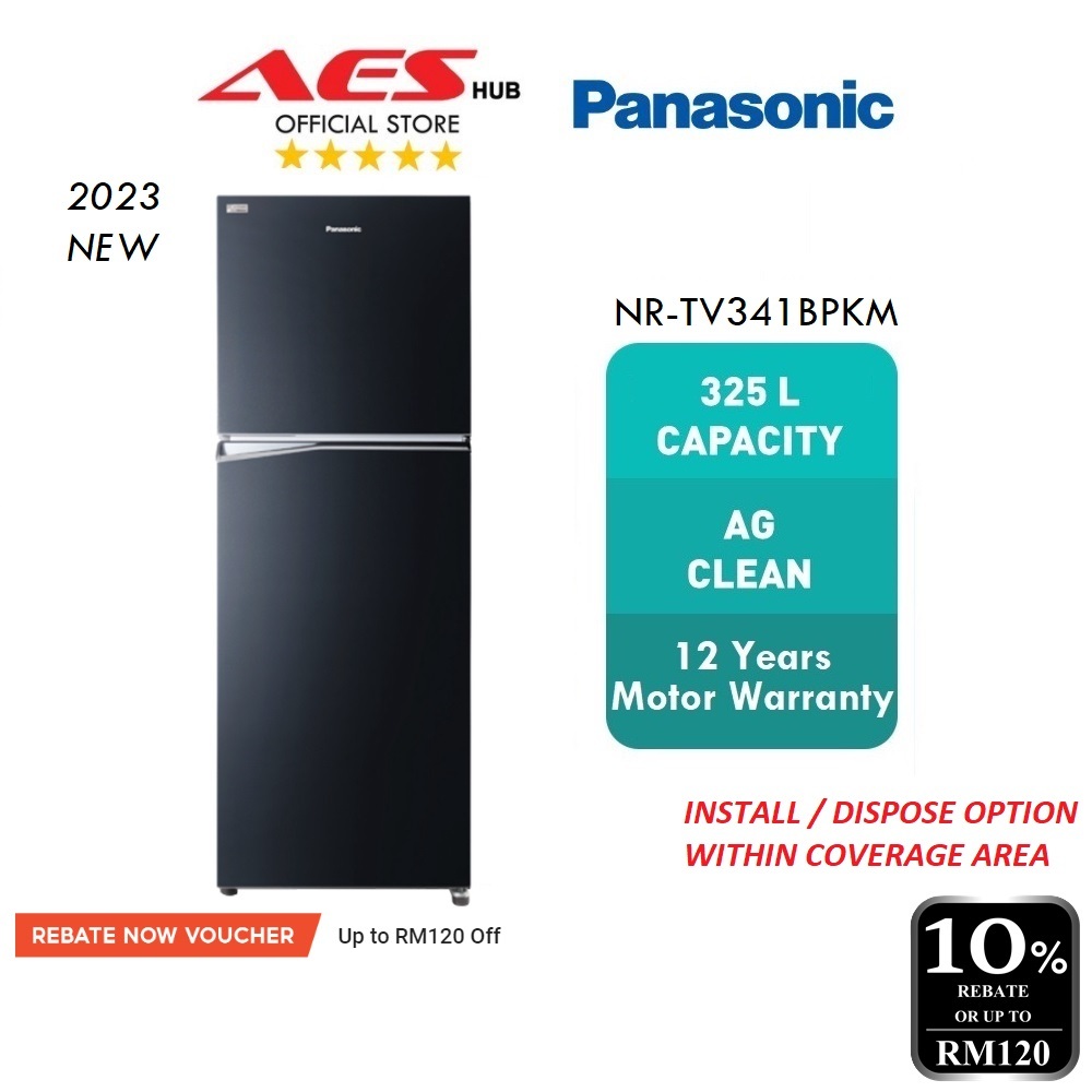 Panasonic Refrigerator Inverter 325L Fridge 2 Door Peti Ais 2 Pintu ...