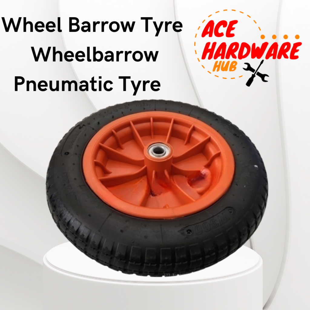 13" x 3" Wheel Barrow Tyre Wheelbarrow Pneumatic Tyre Tayar Kereta ...