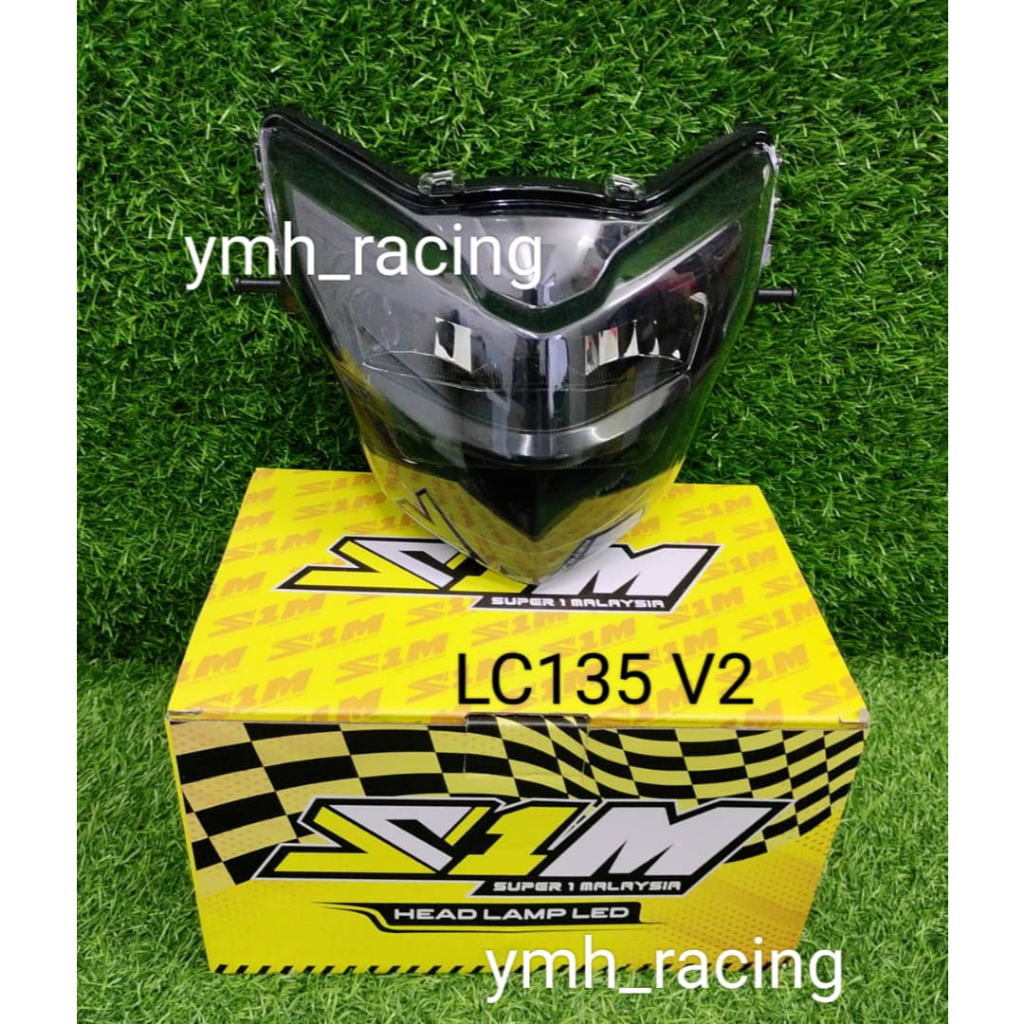 (S1M) head lamp LAMPU DEPAN LED Yamaha LC135 V2 SMOKE HEAD LAMP DP ZHIPAT IMPORT LAMPU GABAN ...