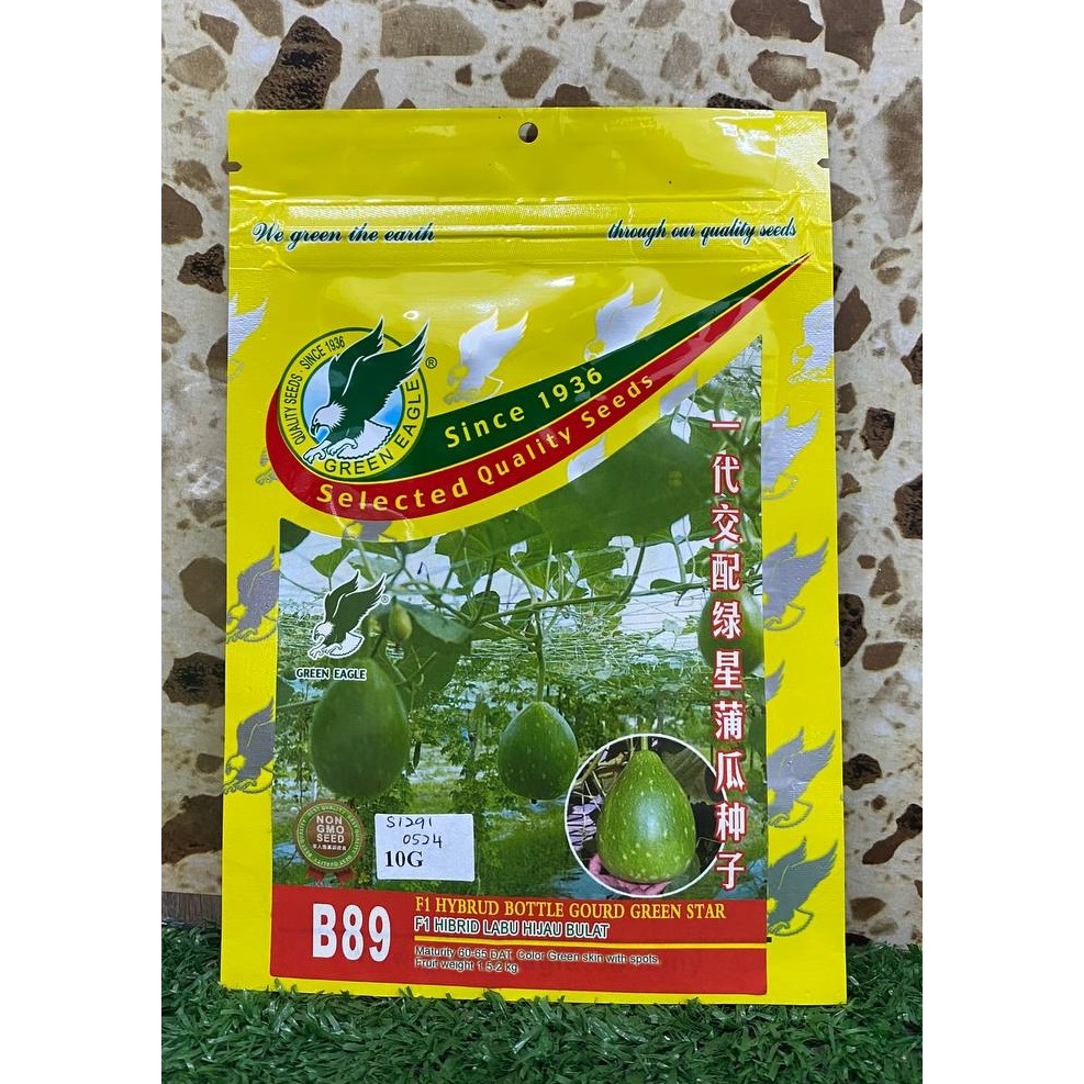 Benih Labu Air Hijau Bulat/Bottle Gourd Green Star GREEN EAGLE B89 ...