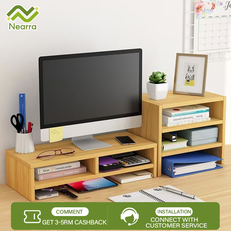 Nearra PC Desktop Computer Monitor Screen Increased Shelf Base Riser ...