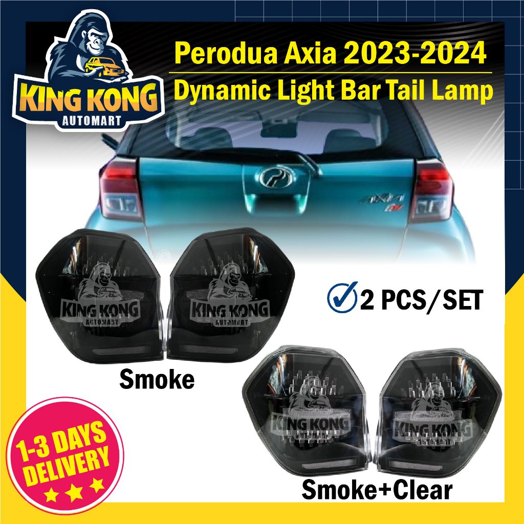 Perodua Axia 2023 - 2024 Dynamic Tail Lamp With Running Signal - Clear ...