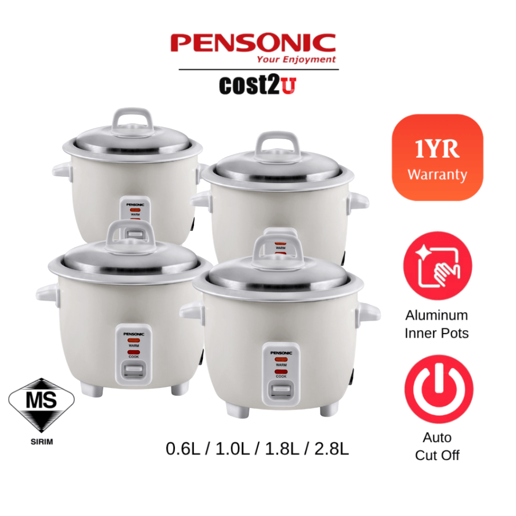 Pensonic Conventional Rice Cooker 0.6L / 1.0L / 1.8L / 2.8L | PRC-603 ...