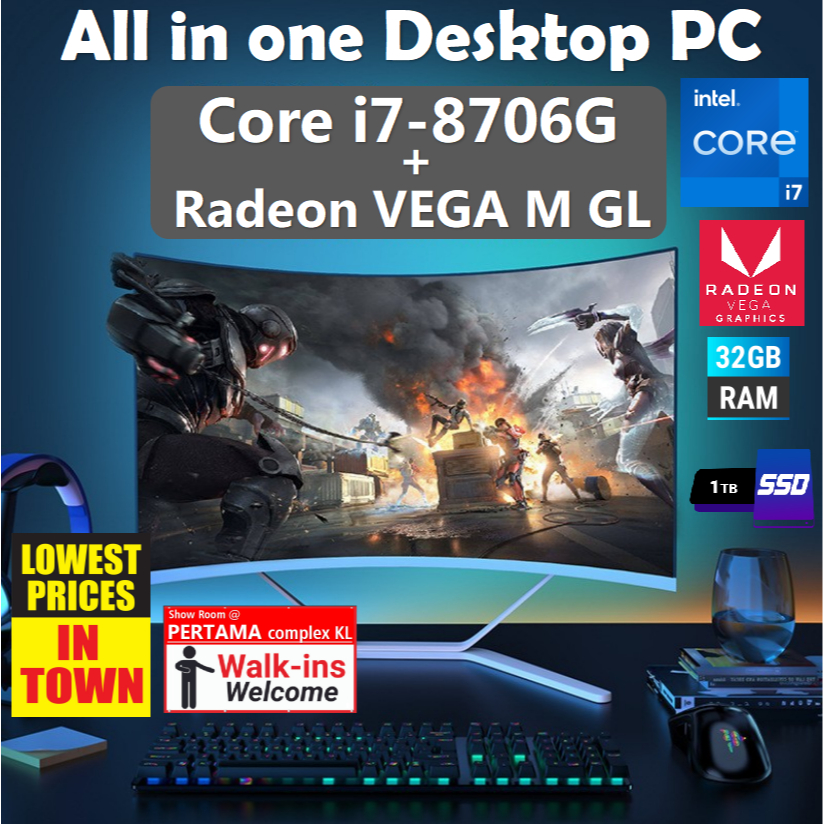 22" 24" 27" 32" Curve Screen Intel Core i7 GAMING . Editing All in ...