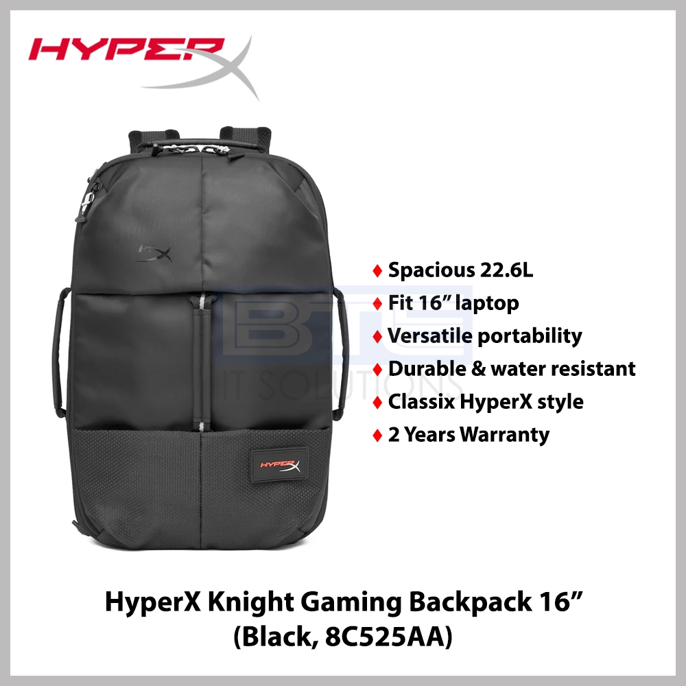 HyperX Knight Gaming Backpack (Black, 8C525AA) | Shopee Malaysia