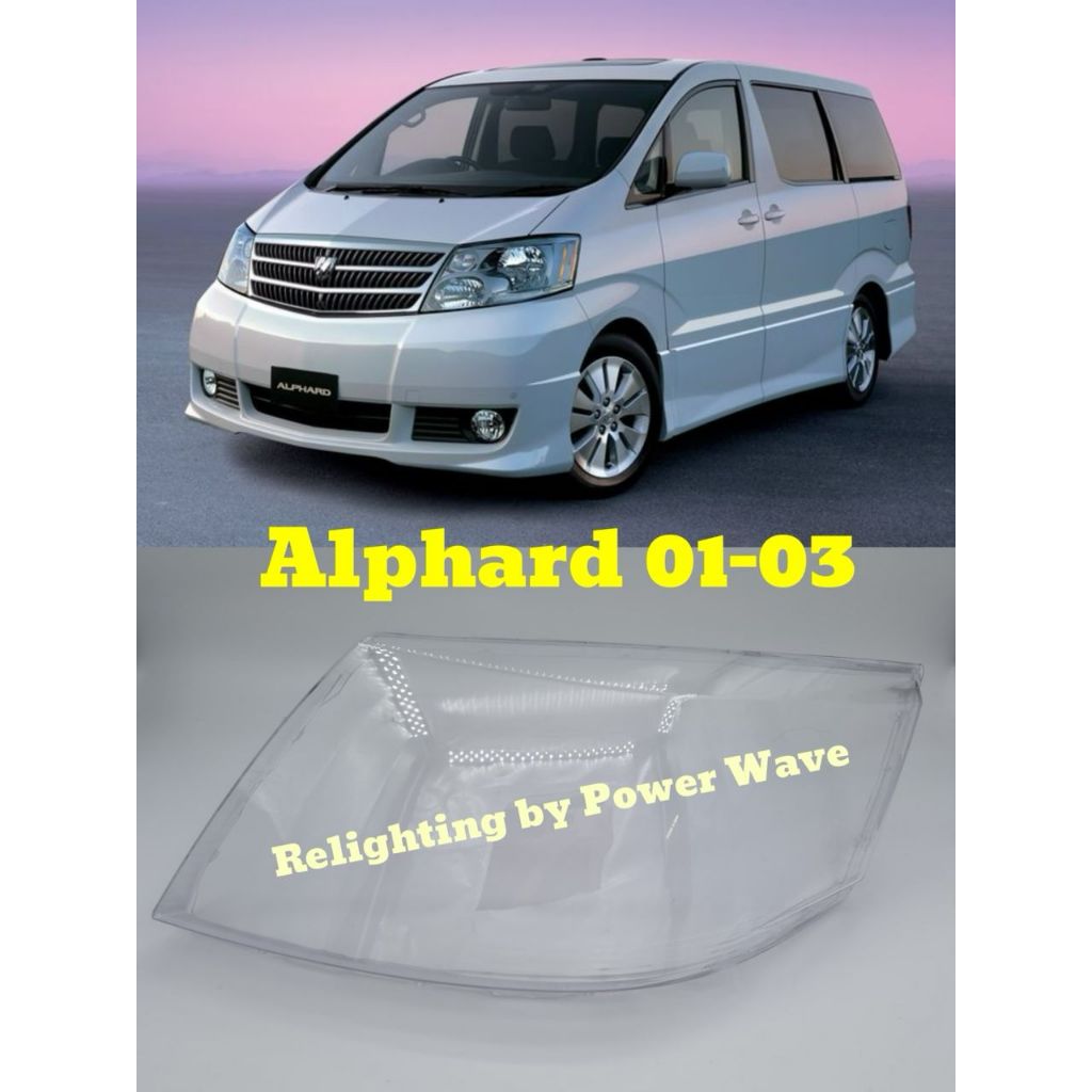 TOYOTA ALPHARD 01-03 2001 2002 2003 HEADLAMP COVER CASING LENS | Shopee ...