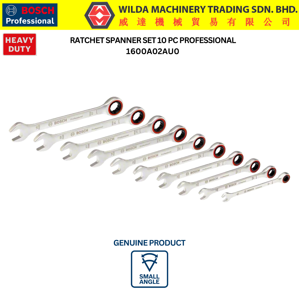 BOSCH 10PCS SATIN RATCHET SPANNER SET | BOSCH 10PCS SATIN RATCHET ...