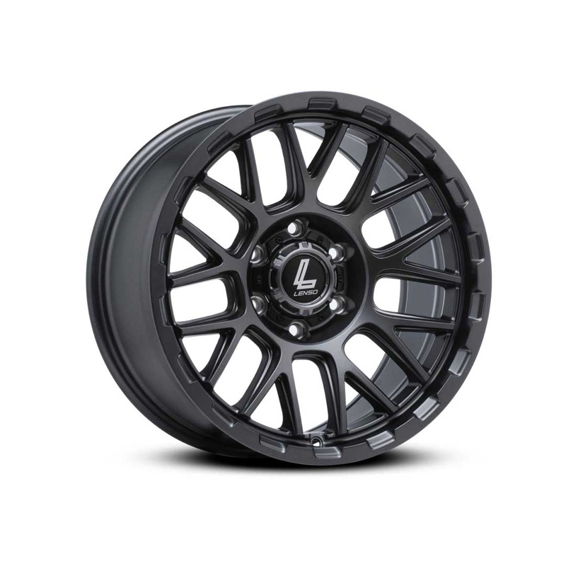 18 INCH SPORT RIM 4x4 LENSO CEZAR SATIN BLACK THAILAND DMAX RANGER ...