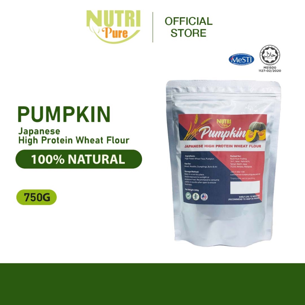 Nutri Pure Pumpkin Japanese High Protein Flour 750g | Tepung Roti ...