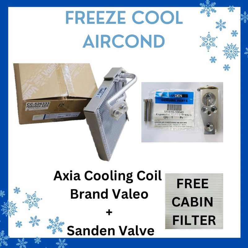 (Set Jimat) Brand Valeo Axia Cooling Coil Budget Full Set | Shopee Malaysia