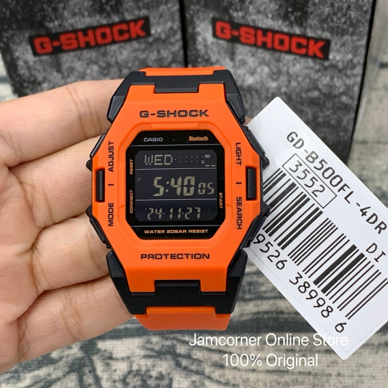 *ONLINE EXCLUSIVE* CASIO G-SHOCK GD-B500FL-4 ORANGE watch printed with a unique logo | Shopee ...