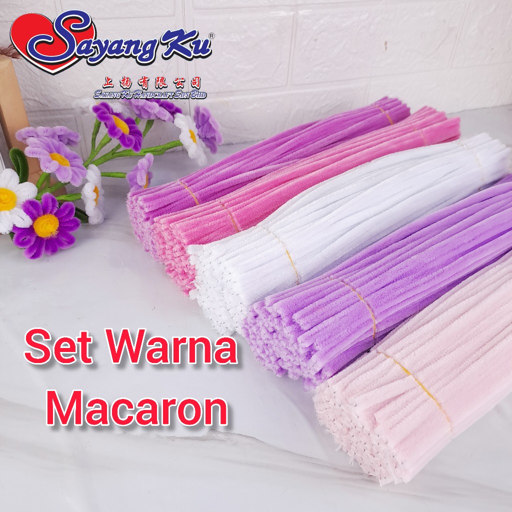Dawai Bulu Warna Macaron / Pipe Cleaner Color Macaron / Set Warna ...