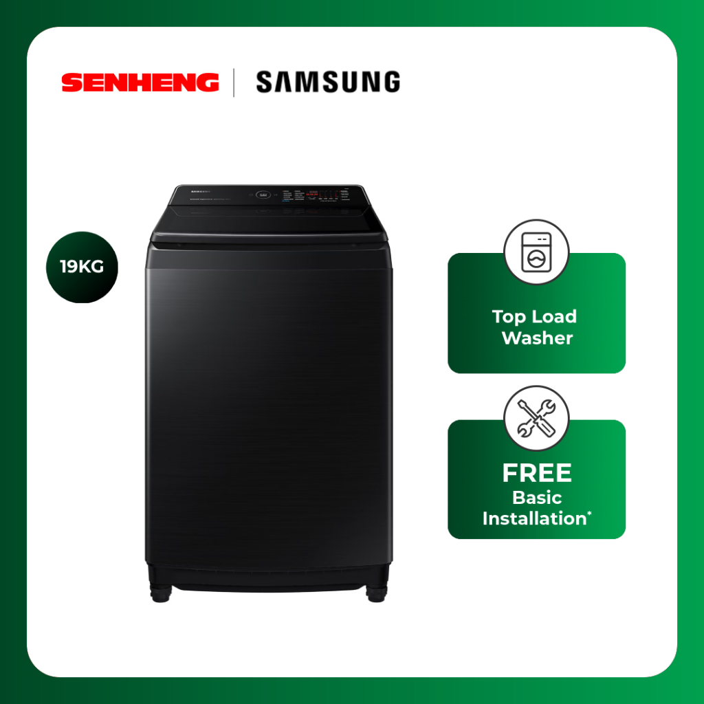 Samsung 17kg/19kg WA6000C Washing Machine with Ecobubble™ WA17CG6886BV/WA19CG6886BVFQ | Shopee ...