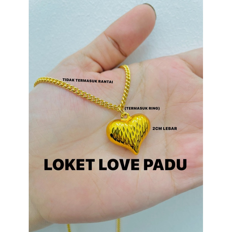 EMAS BANGKOK LOKET LOVE FULL PATRI | Shopee Malaysia