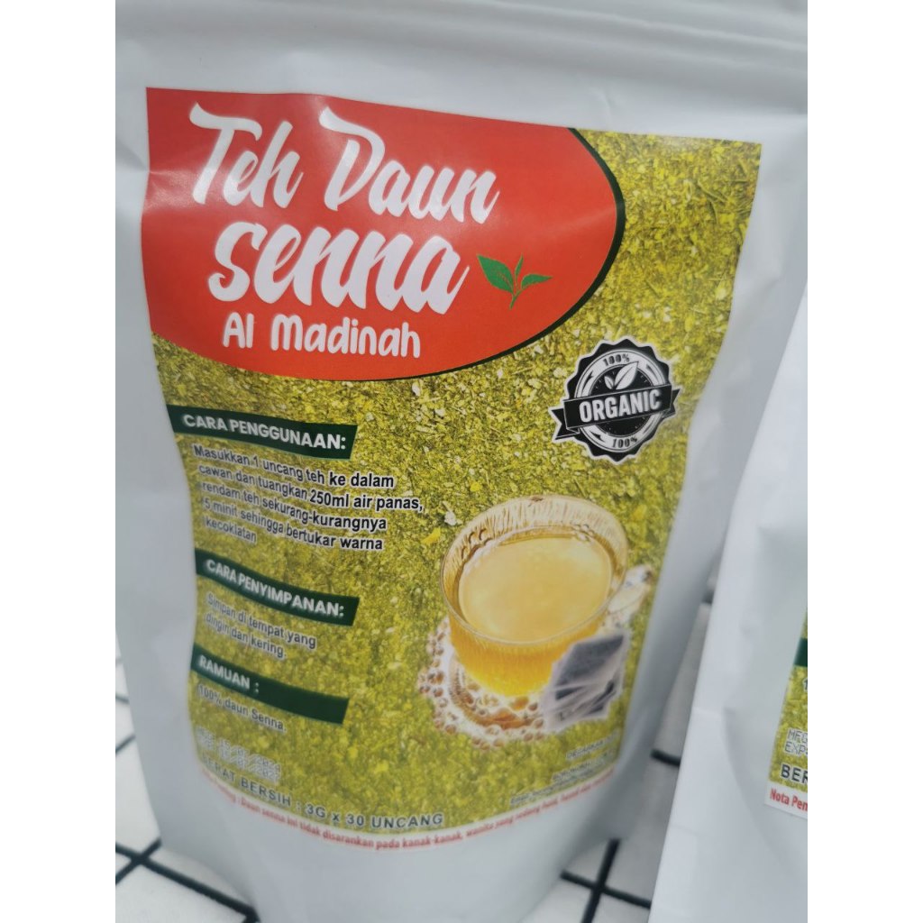TEH DAUN SENNA CUCI-CUCI PERUT 30 TEA BAGS 30 HARI AL MEDINA ORIGINAL ...