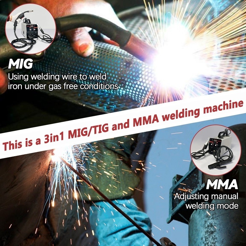 MIG-950 MIG Welding Machine Set Gasless MIG/MMA/TIG 3in1 Inverter IGBT ...