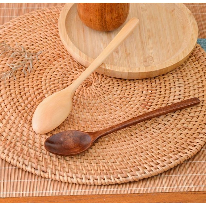 Natural Long Wooden Spoon Sudu Kayu Sudu Panjang Madu 木勺子匙羹蜂蜜勺棒 ...
