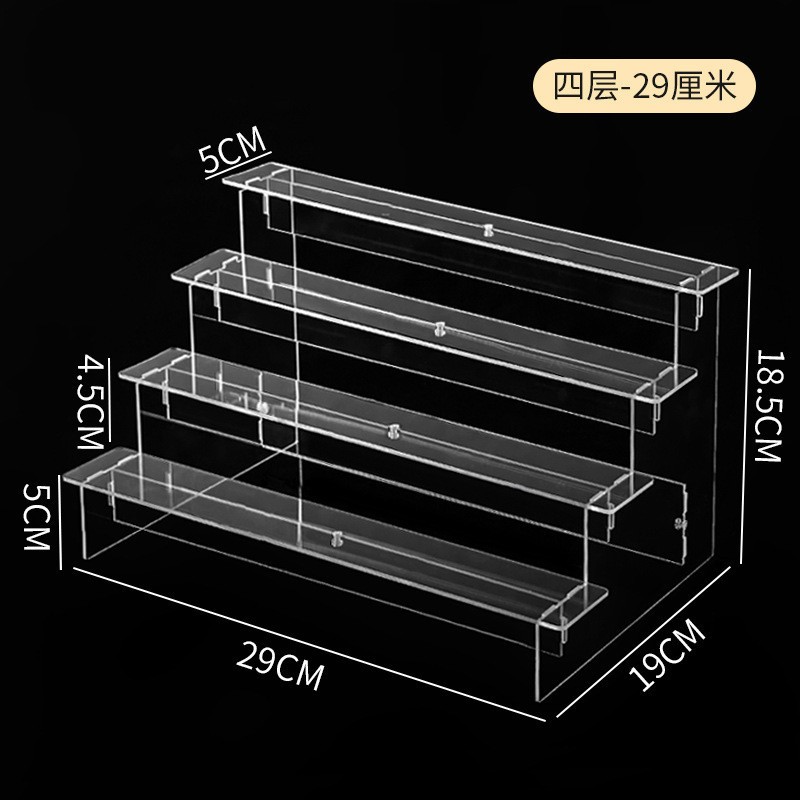 2/3/4/5 Tier Wooden Acrylic Display Stand Animation Model Riser Counter ...