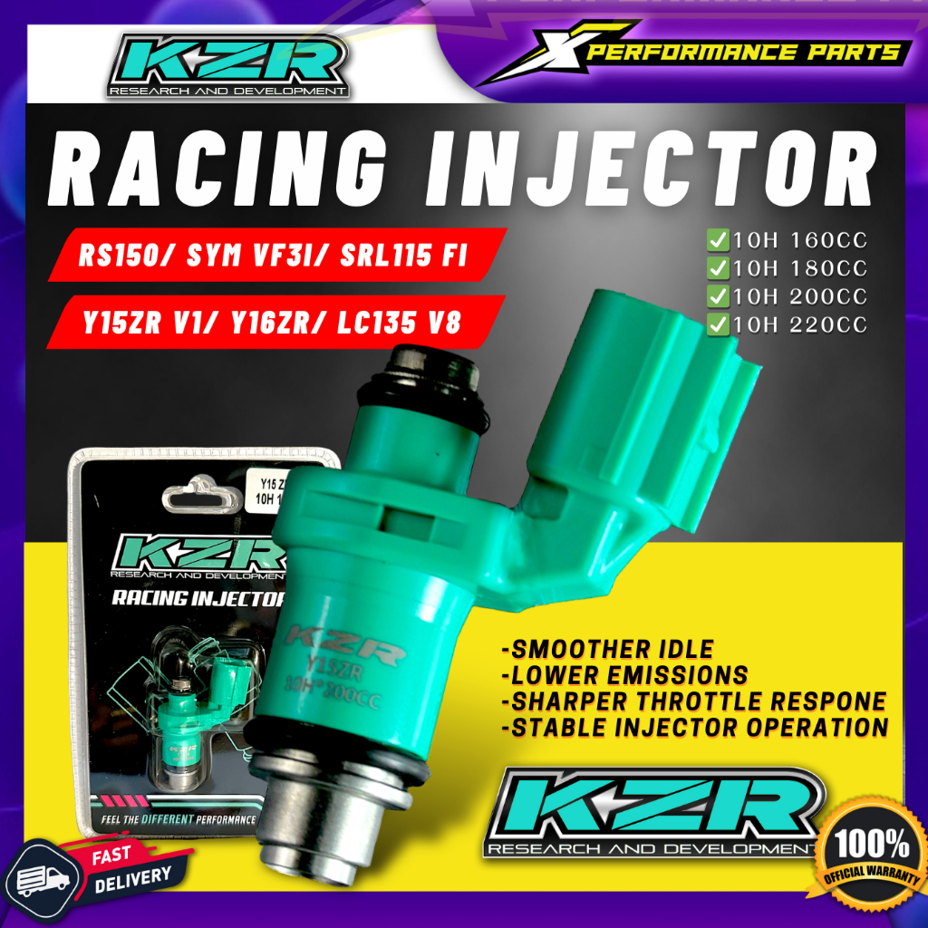 KZR Racing Injector RS150 / Y15ZR V2 /SYM VF3i / SRL115 Fi / Y16ZR ...