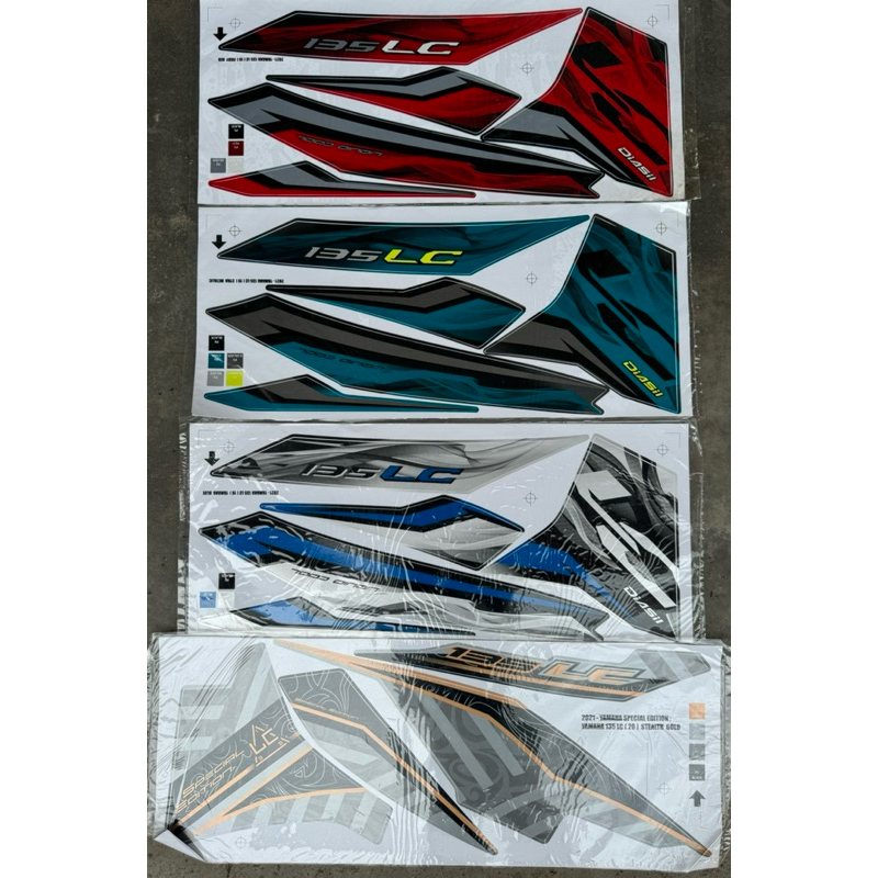 Sticker lc 135 v7 2021 / Stripe lc v7 2021 /sticker v7 lc135 merah ...