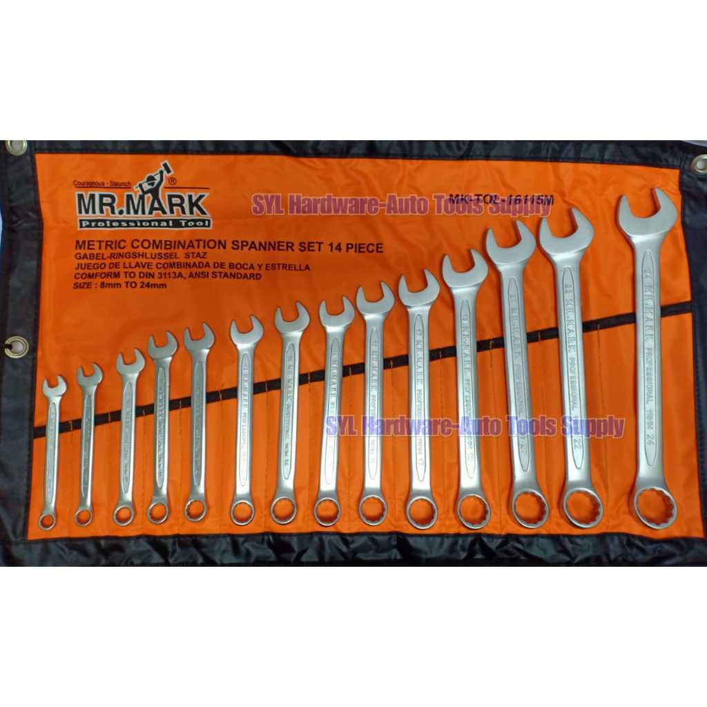 MR MARK 8-24MM 14PCS COMBINATION WRENCH SET | Shopee Malaysia