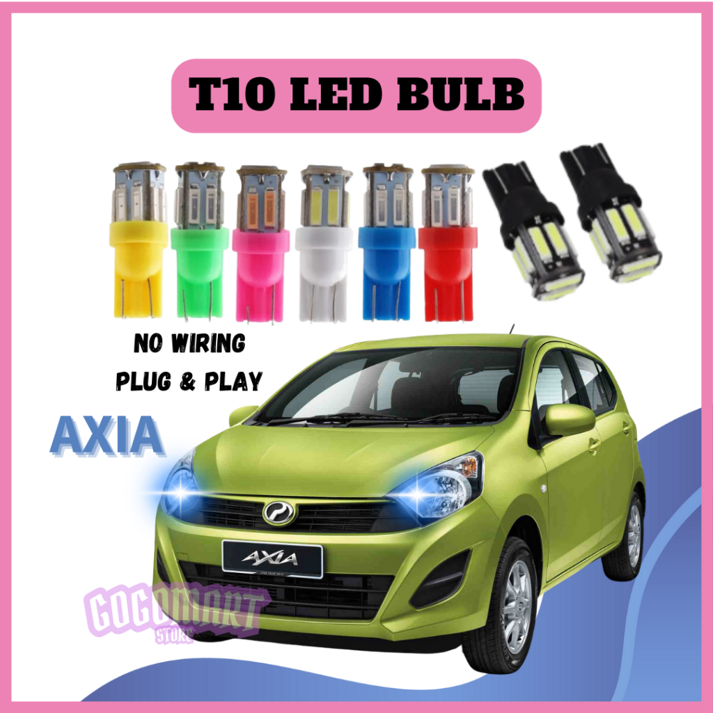 PERODUA AXIA SMALL HEADLAMP LED T10 Bulb Led Light Bulb Mental Lampu ...