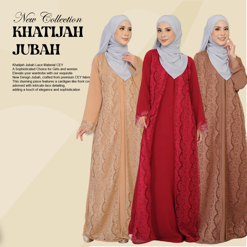 Khatijah Jubah Lace Material CEY: A Sophisticated Choice for Girls and ...