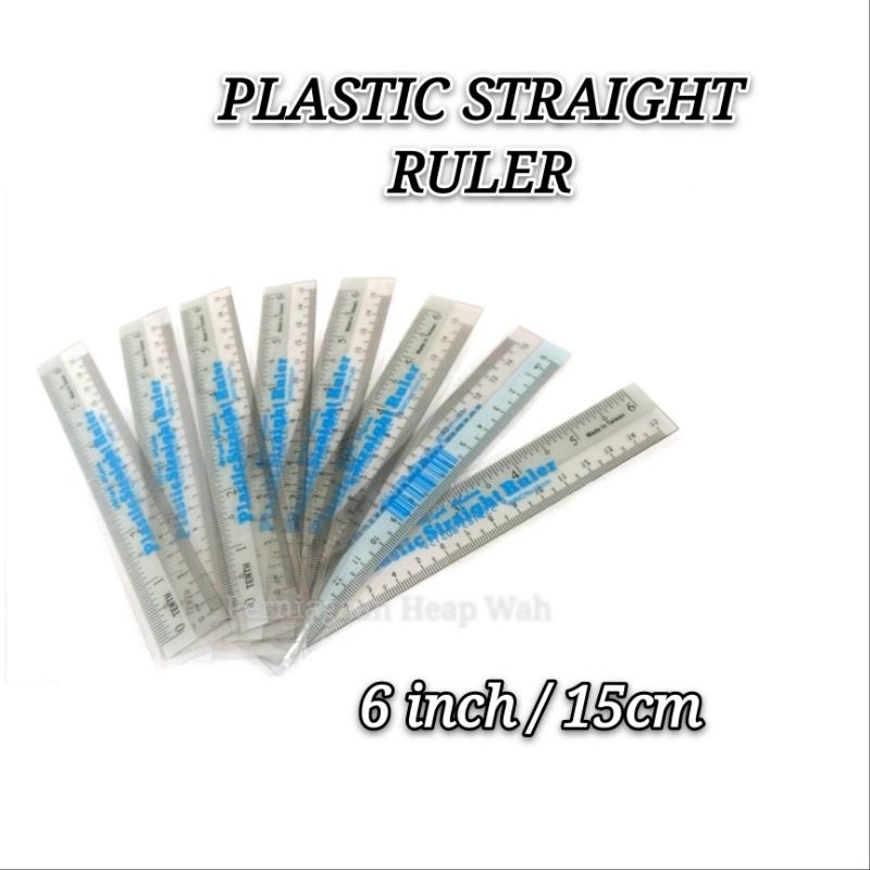 STRAIGHT RULER 6 INCH /15CM /PEMBARIS PLASTIK (4 pcs /pack) | Shopee ...
