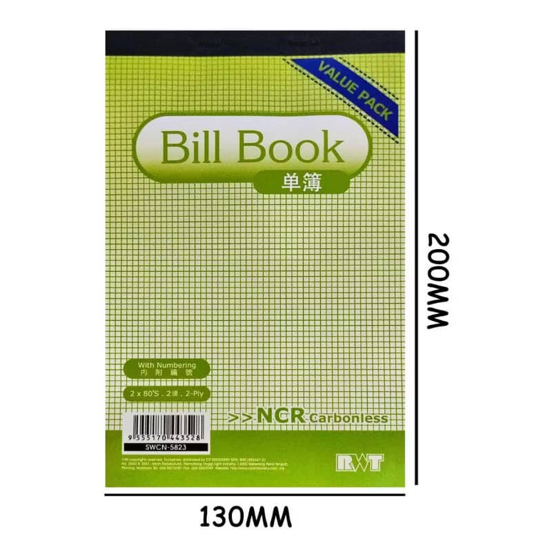 Jumbo Bill Book 2 ply With Numbering Bill Book 2px40s & 2px80s | Shopee ...