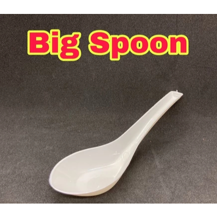 (1 Box) 2000pcs Chinese Soup Spoon Plastik Disposable Plastic Big Spoon ...