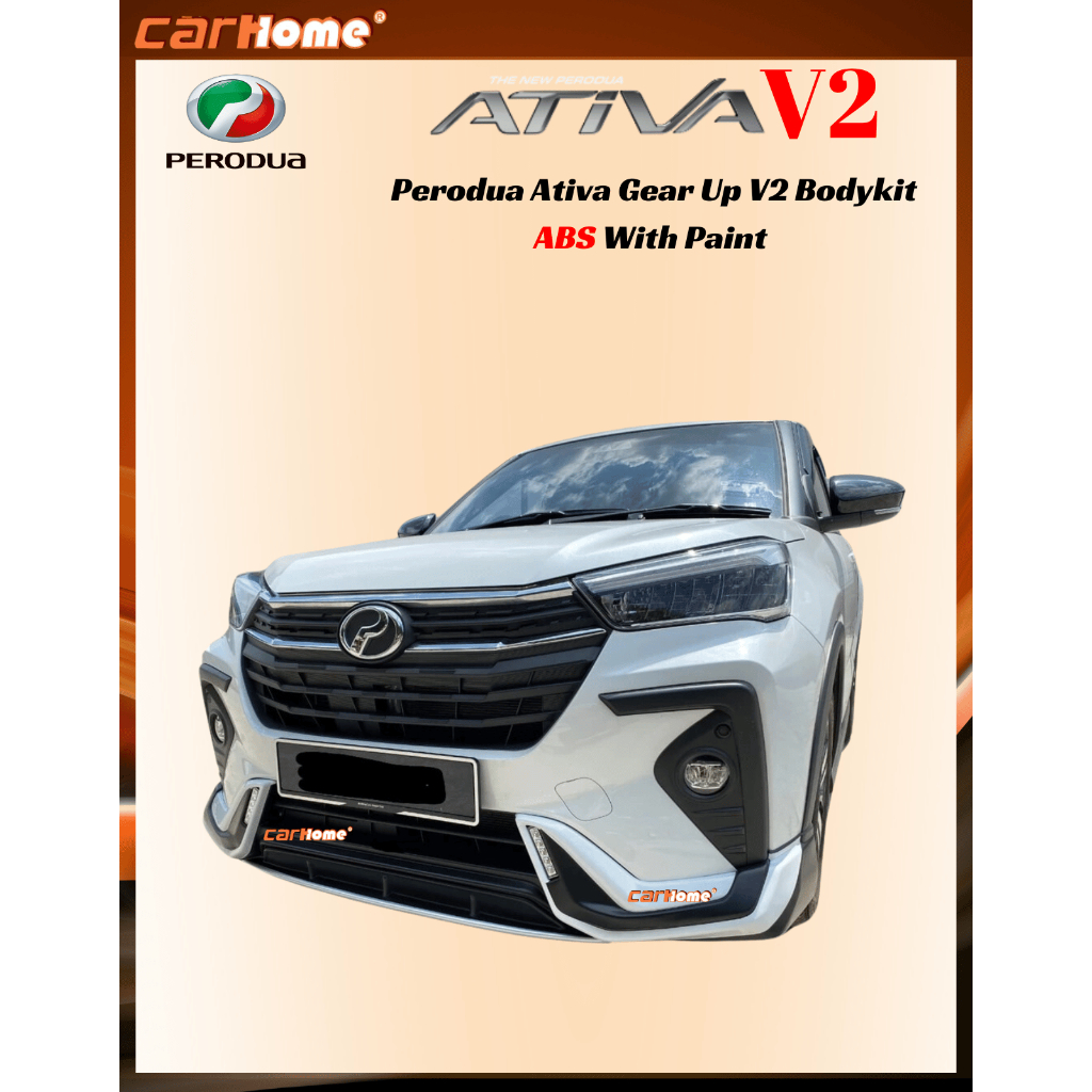 Perodua Ativa Gear Up V2 Full Set Bodykit ABS With Painting | Shopee ...
