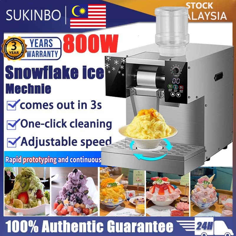 SUKINBO 1000W Snowflake Ice Machine Ice Maker Smoothie Cream Ice ...