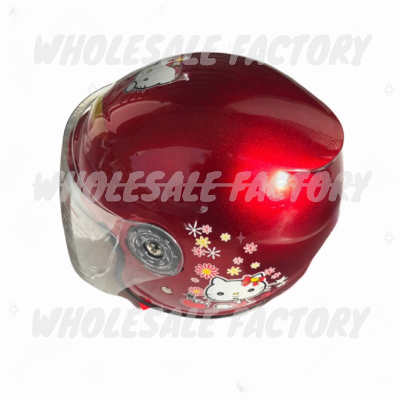 MOTORCYCLE HELMET CARTOON CHILDREN HELMET TOPI MOTOR BUDAK HELLO KITTY ...