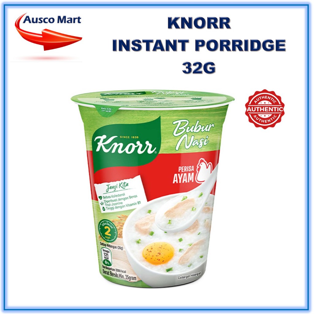 KNORR INSTANT PORRIDGE/BUBUR NASI 32G CHICKEN FLAVOUR/PERISA AYAM ...