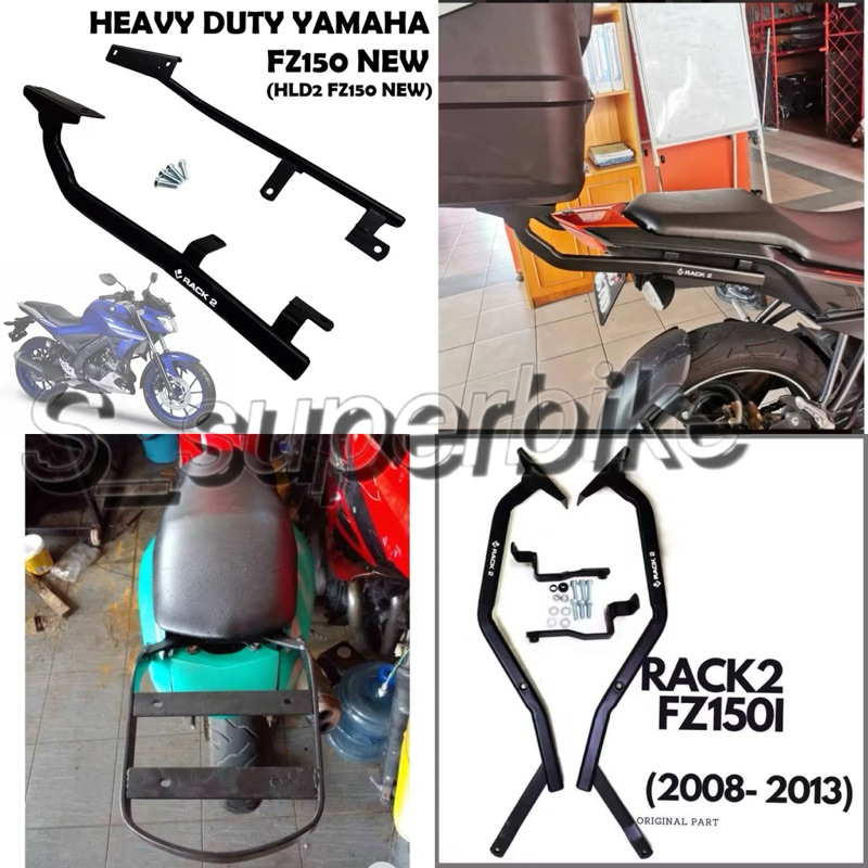 YAMAHA FZ150 I V1 V2 V3 V4 TOP BOX RACK MONORACK HEAVY DUTY PREMIUM ...
